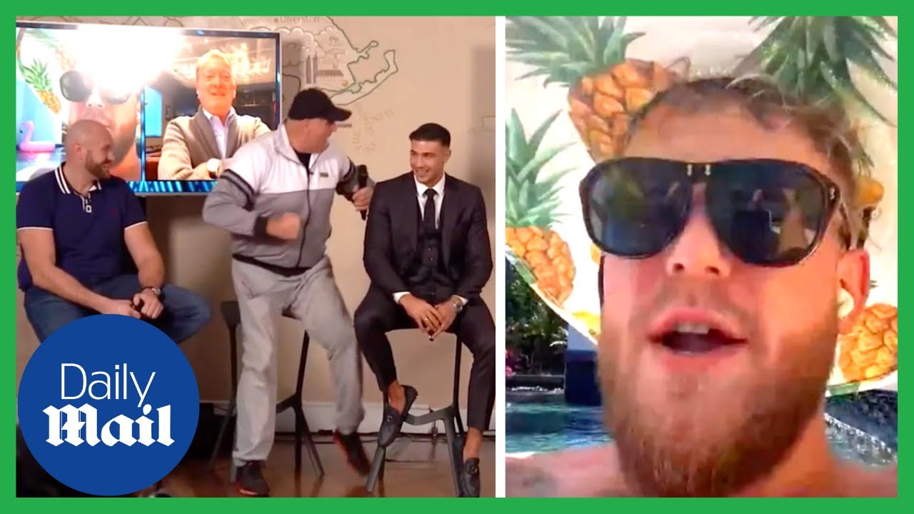 Chaos at Jake Paul - Tommy Fury press conference as John Fury gets ...