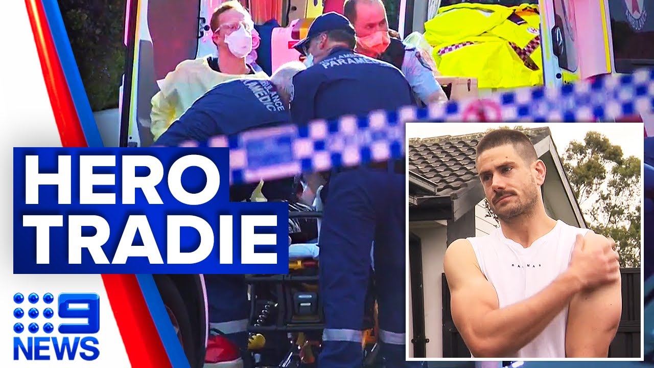 Stab wound victim saved by Sydney tradie | 9 News Australia - The ...