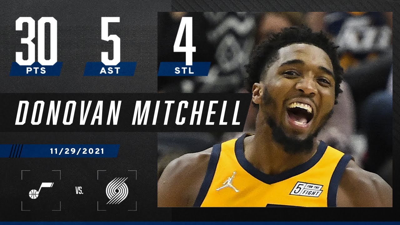 🕸️ Donovan Mitchell TAKES OVER splashing 30 PTS, 5 AST & 4 STL in Jazz ...