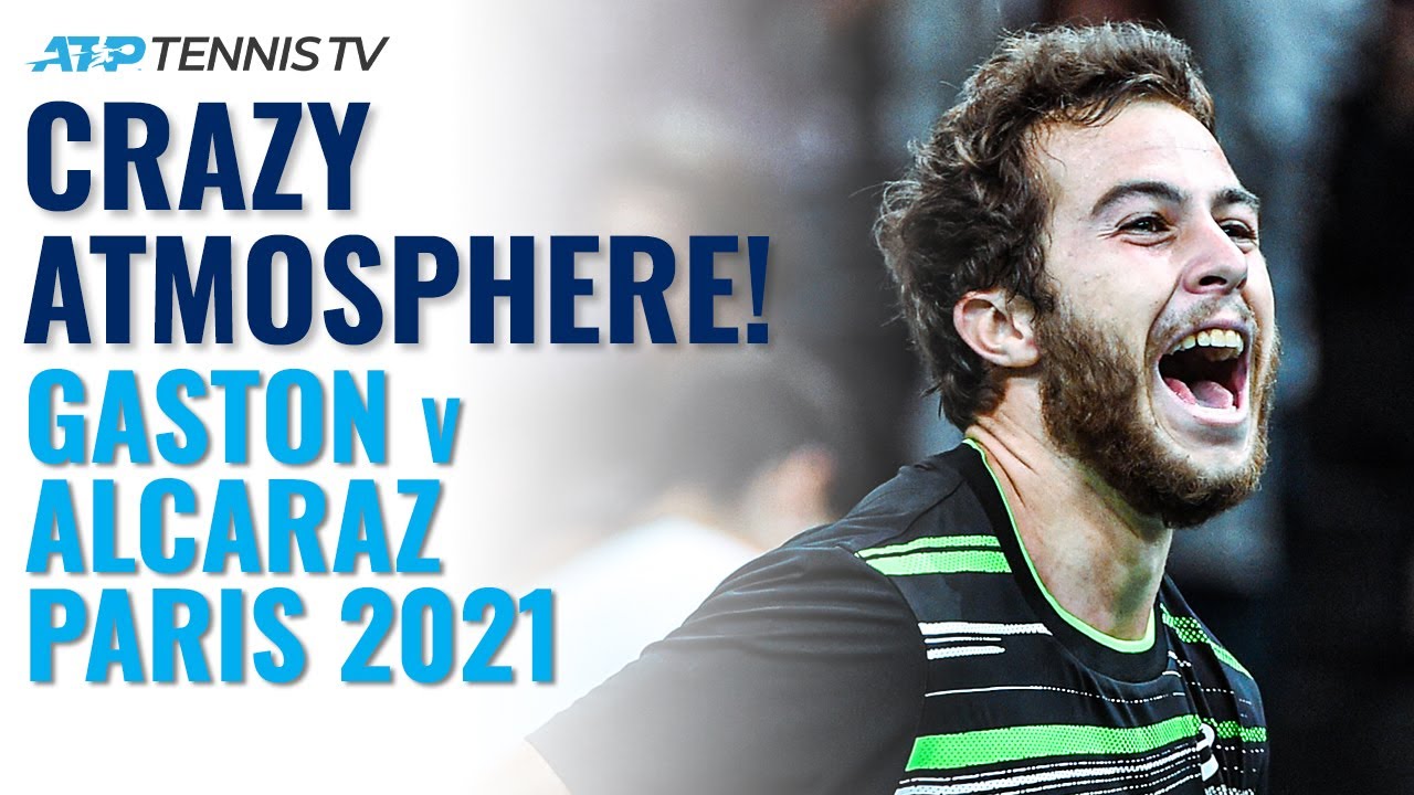 THIS ATMOSPHERE 😳 Hugo Gaston vs Carlos Alcaraz Drama | Paris 2021 ...