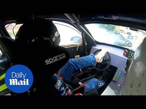 Incredible footage shows armless race driver using feet to steer - The ...
