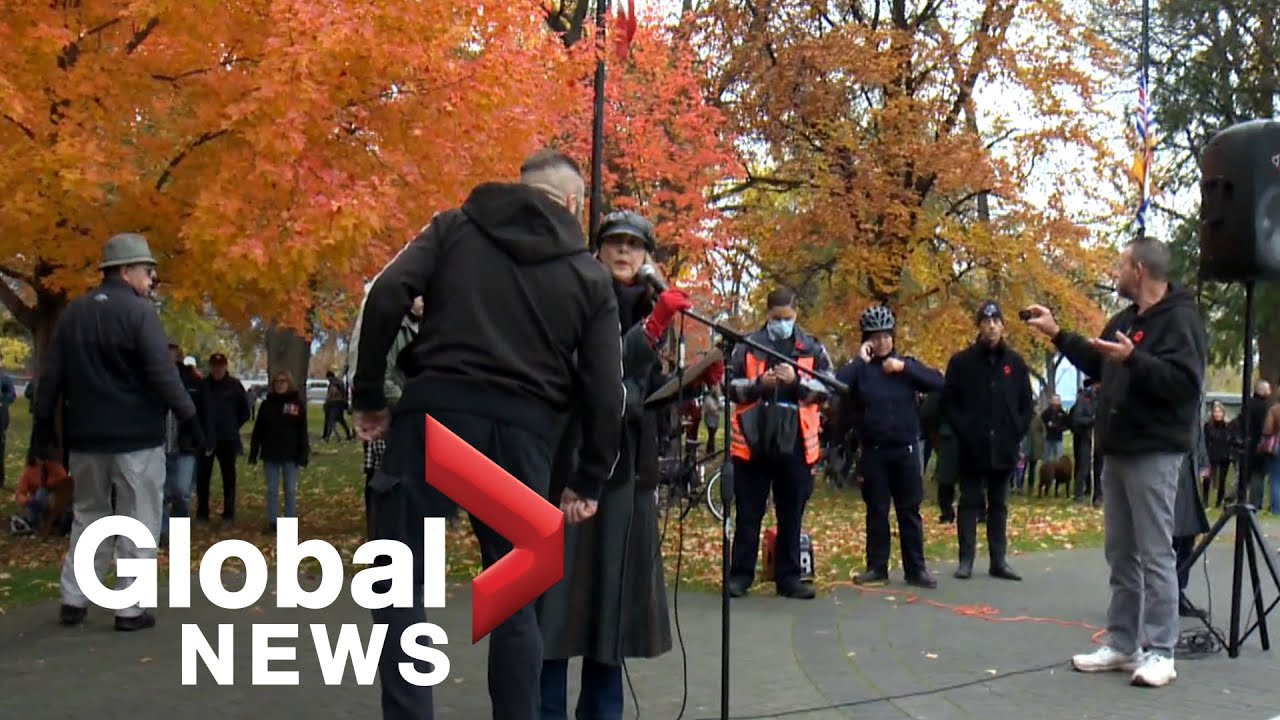 Remembrance Day 2021: Protests, graffiti mar some BC ceremonies - The ...