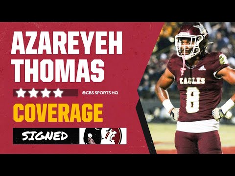 BREAKING: 4 Star ATH Azareyeh Thomas Commits to Florida State | CBS ...