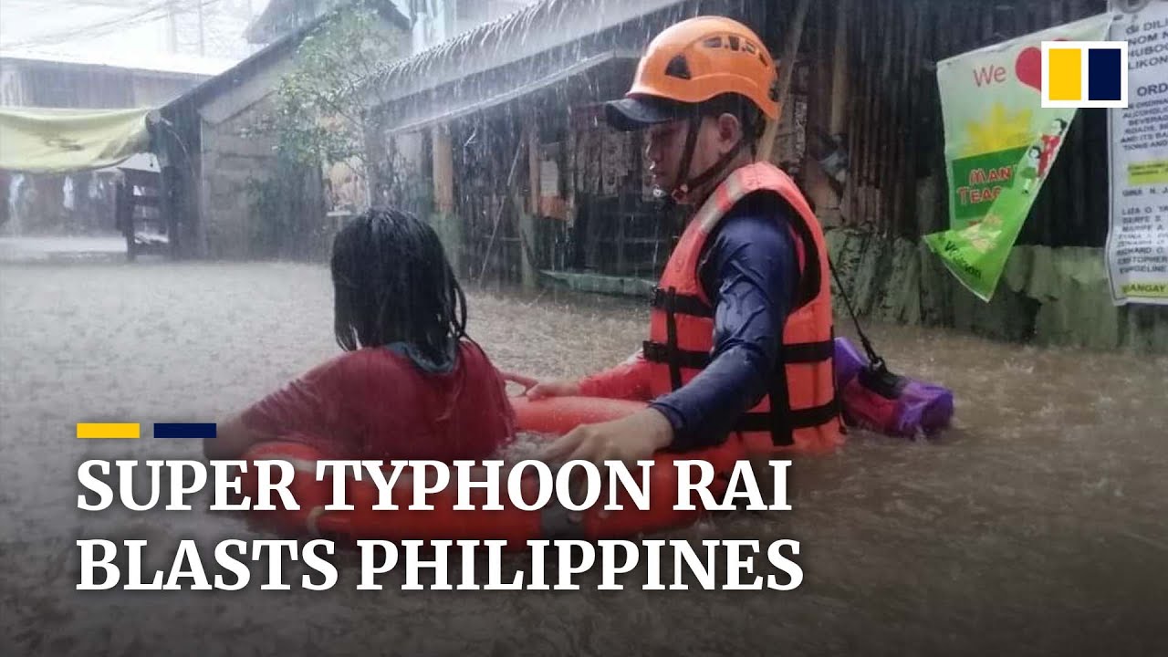 Super Typhoon Rai slams through the Philippines forcing tens of ...