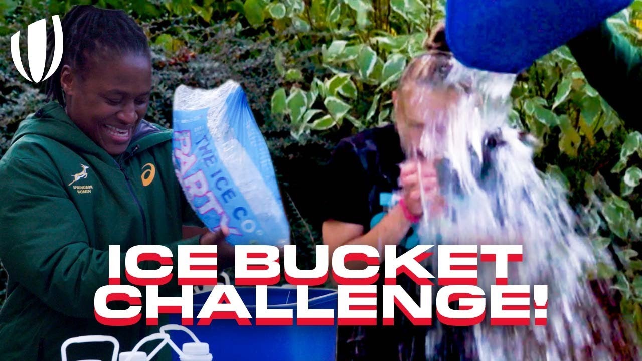 Springbok's Eloise Webb and Zintle Mpupha take on the Ice Bucket ...