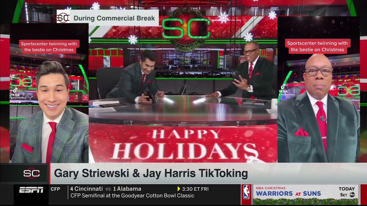 Gary Striewski & Jay Harris caught TikToking during commercial break 😂 ...