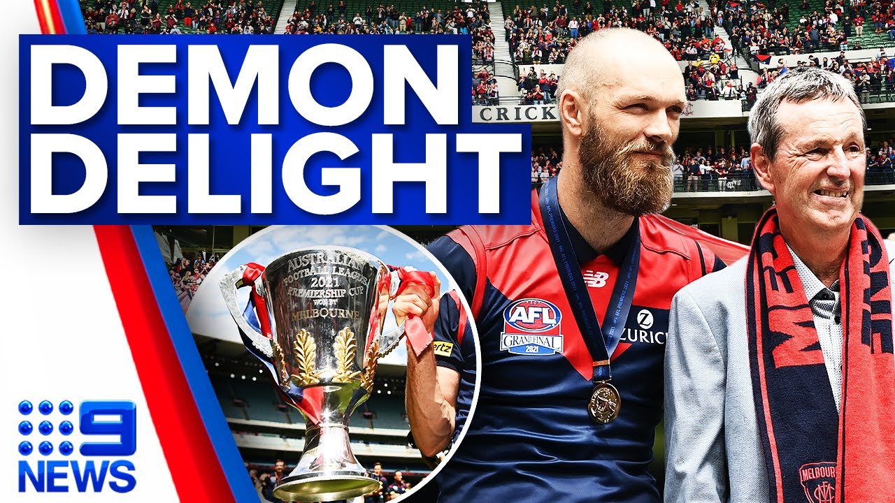 Melbourne Demons celebrate AFL premiership at MCG | 9 News Australia ...
