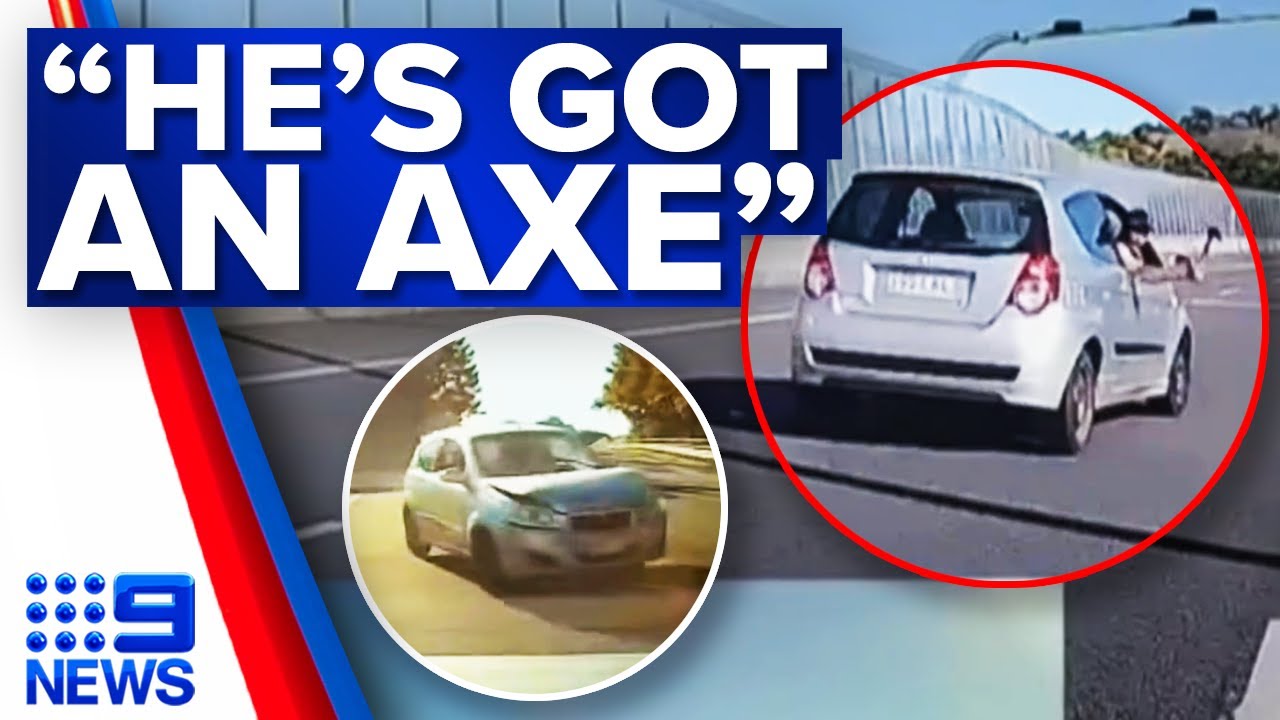 Terrifying dashcam footage of axe-wielding driver in road rage incident ...