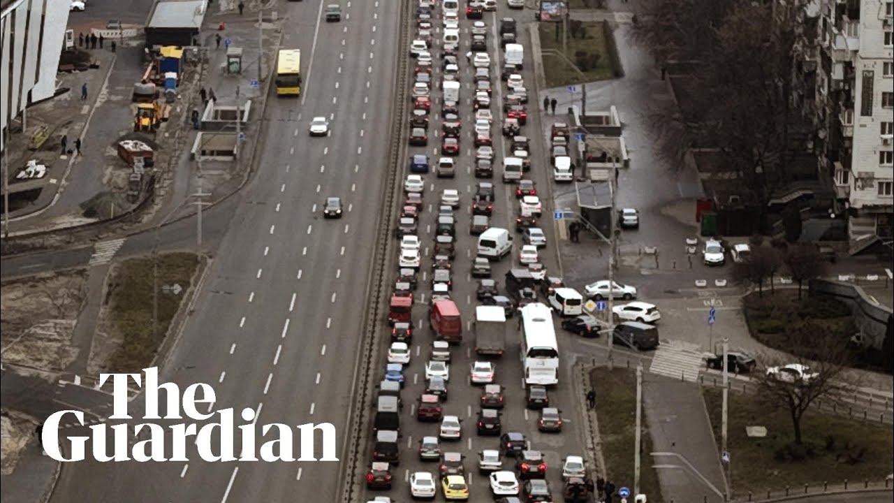 Long lines of traffic as people flee Ukraine's capital - The Global Herald