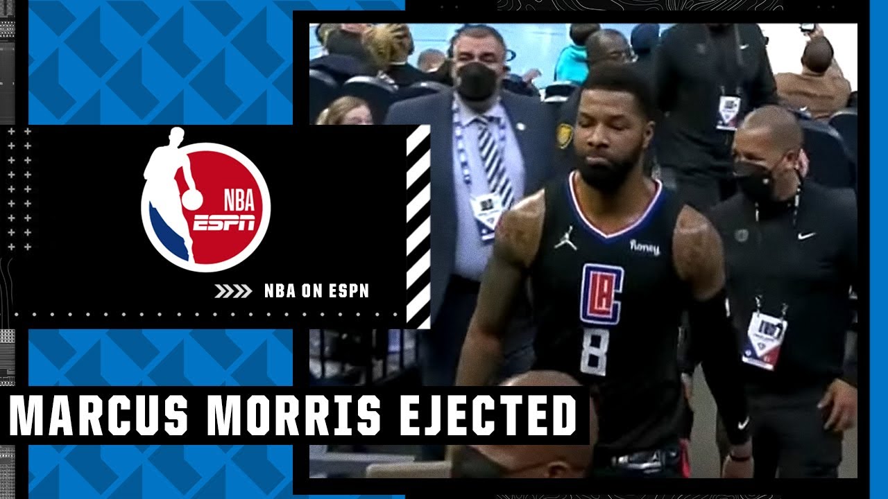 Marcus Morris EJECTED after his hard foul on Ja Morant 😳 | NBA on ESPN ...