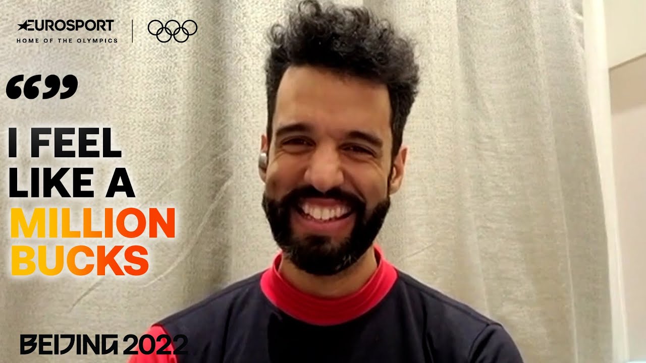 Benjamin Alexander reacts to making Winter Olympics history | 2022 ...