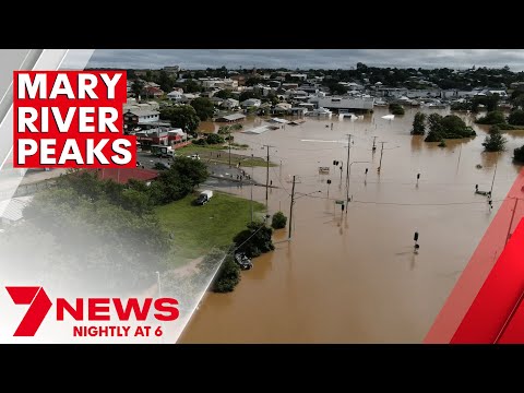 Gympie's Mary River peaks in Queensland town's worst flood disaster ...