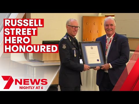 Incredible police honour for Russell Street bombing hero Bernie Balmer ...