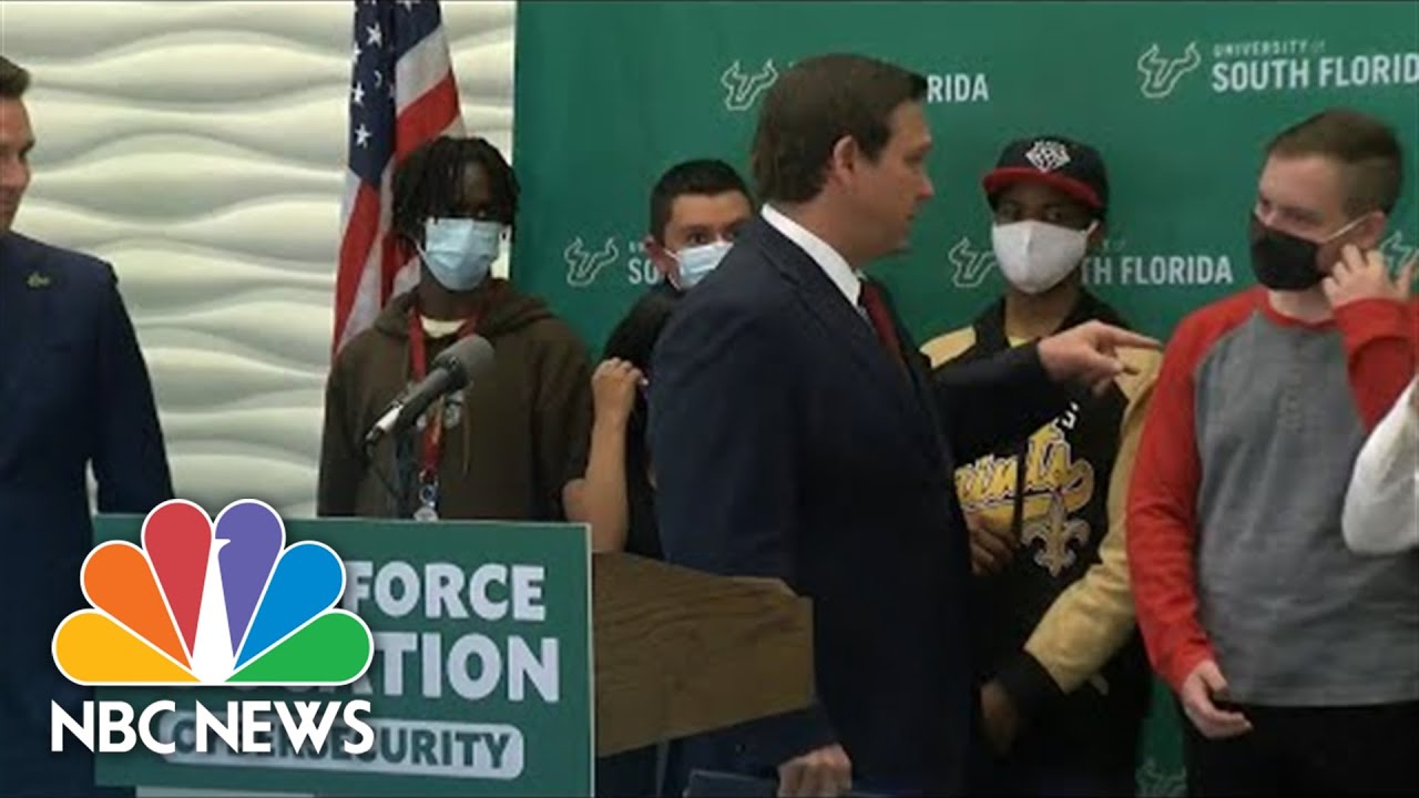 Watch: Florida Governor Ron DeSantis Scolds Students For Wearing Masks ...