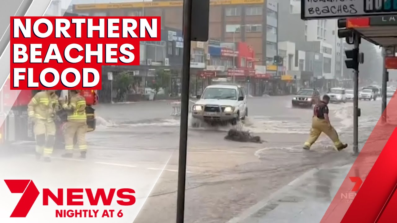 Sydney's Northern Beaches smashed by storm, causing Manly Dam to spill ...