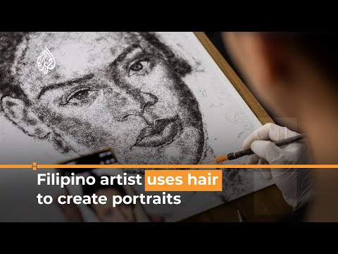 Filipino artist creates portraits with his own hair - The Global Herald