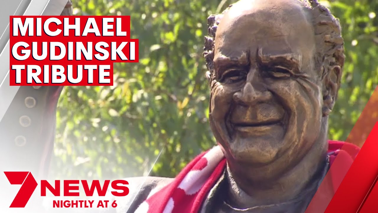 Michael Gudinski statue tribute unveiled outside Rod Laver Arena ...
