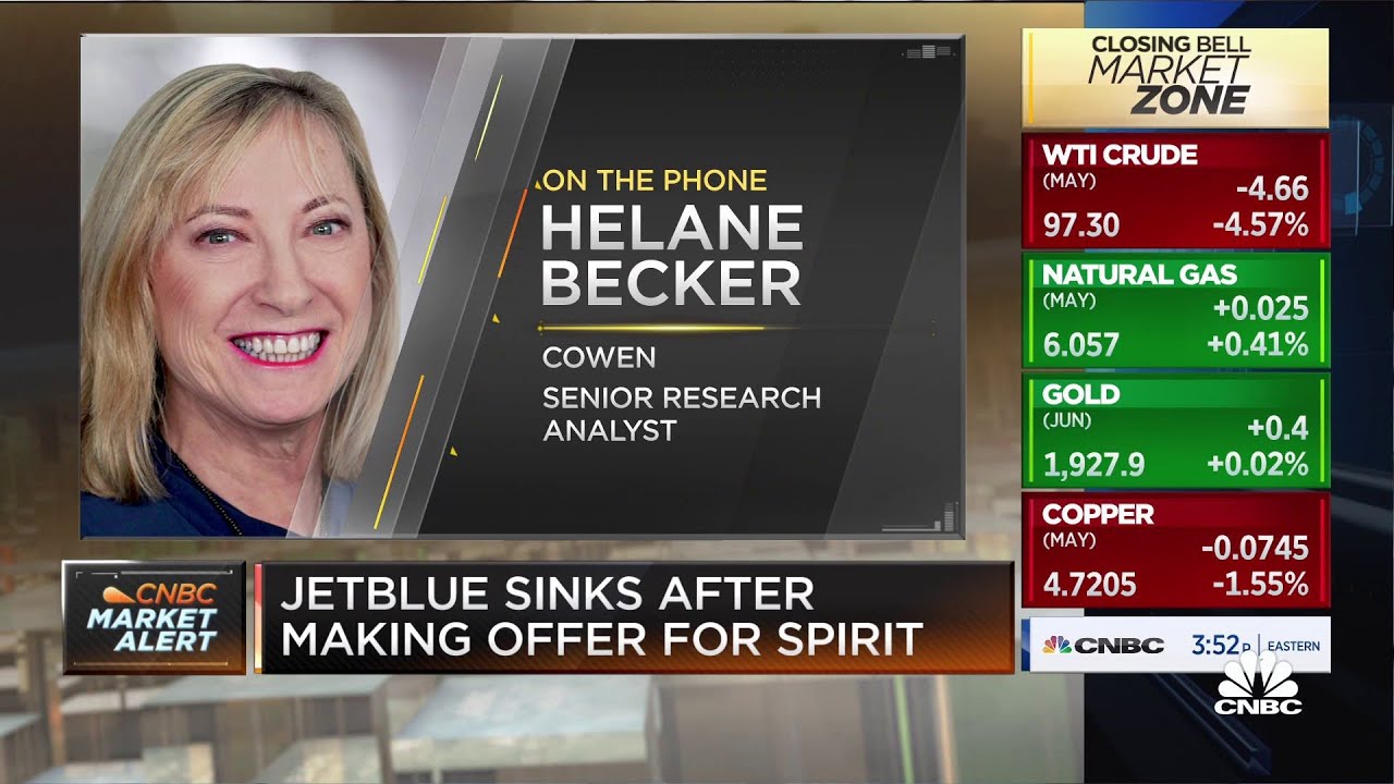 Cowen's Helane Becker says she's not 100% convinced on JetBlue-Spirit ...