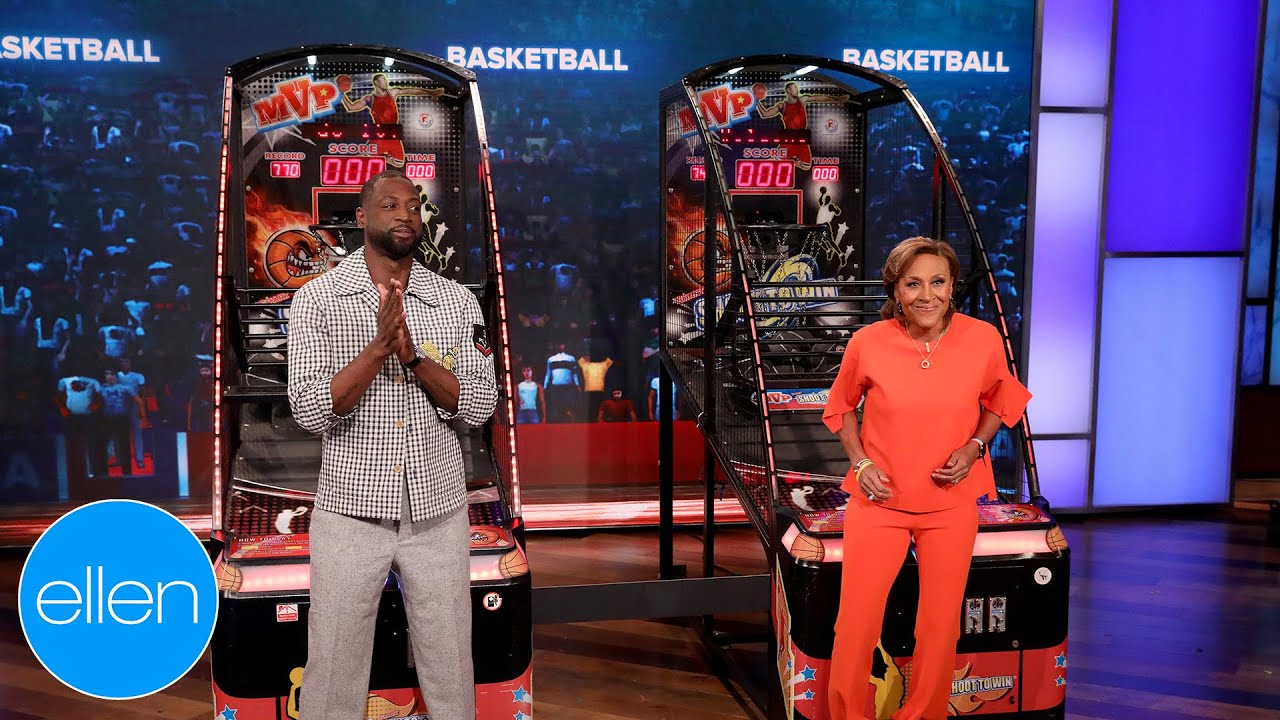 Dwyane Wade, Robin Roberts, & Ellen Face-Off in Pop-A-Shot - The Global ...