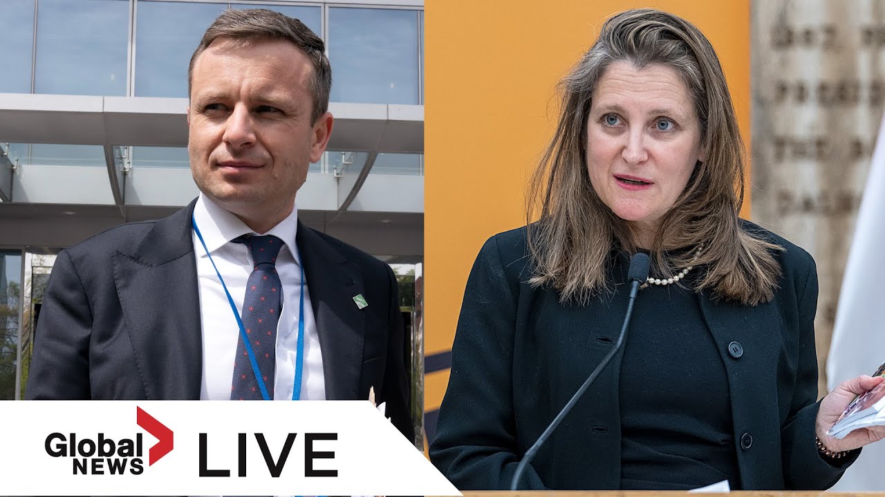 Canadian deputy PM, Ukrainian finance minister hold joint news ...