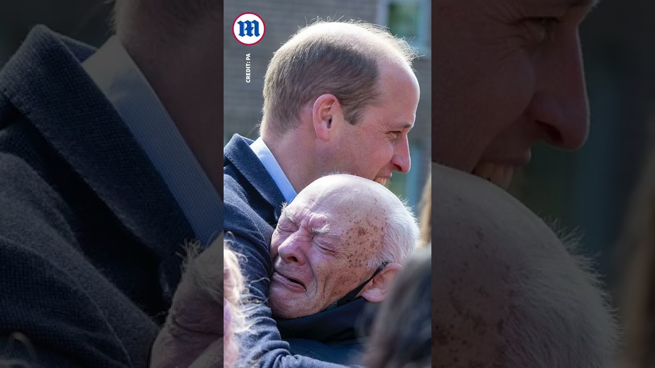 Emotional moment Prince William hugs crying man #Royals #Shorts #Short ...