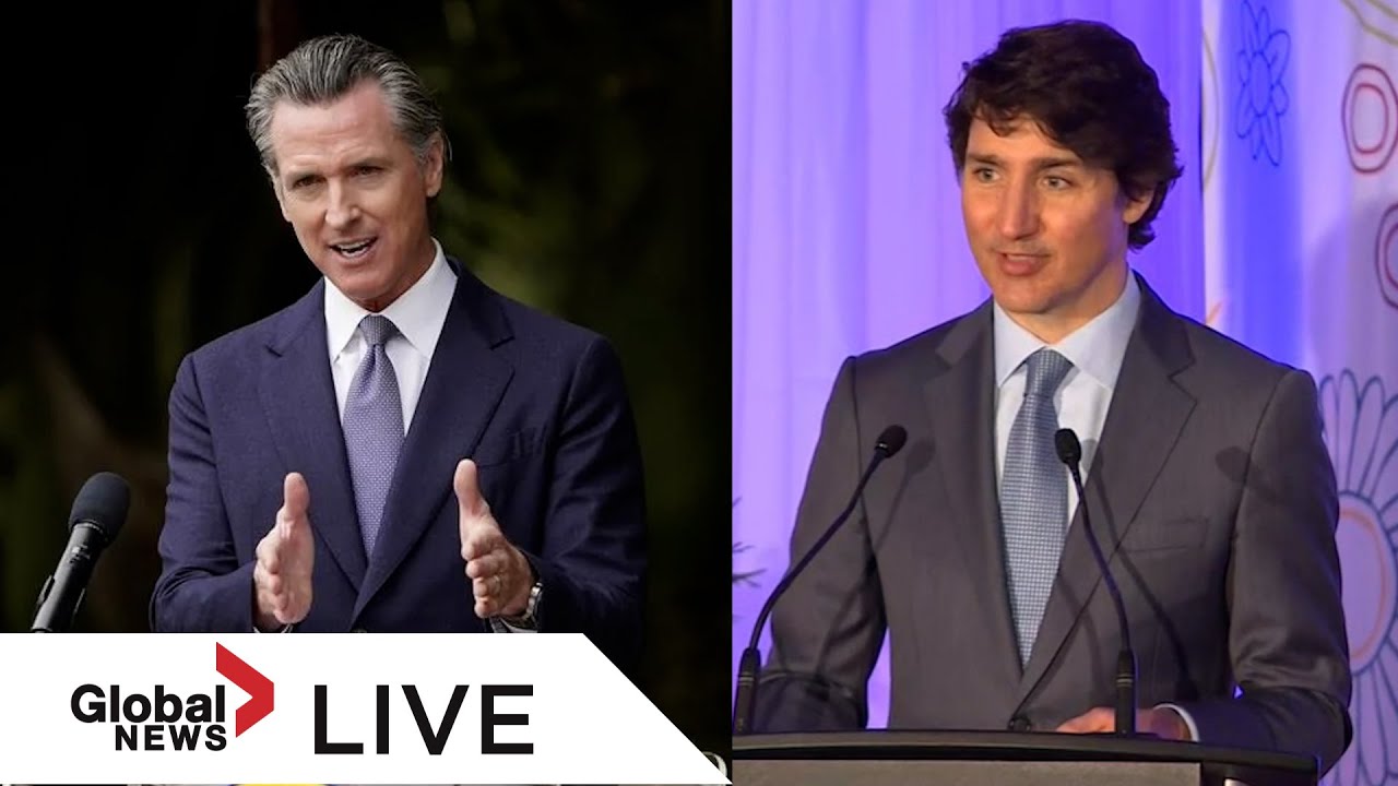 Trudeau, California Gov. Newsom make announcement, hold media ...