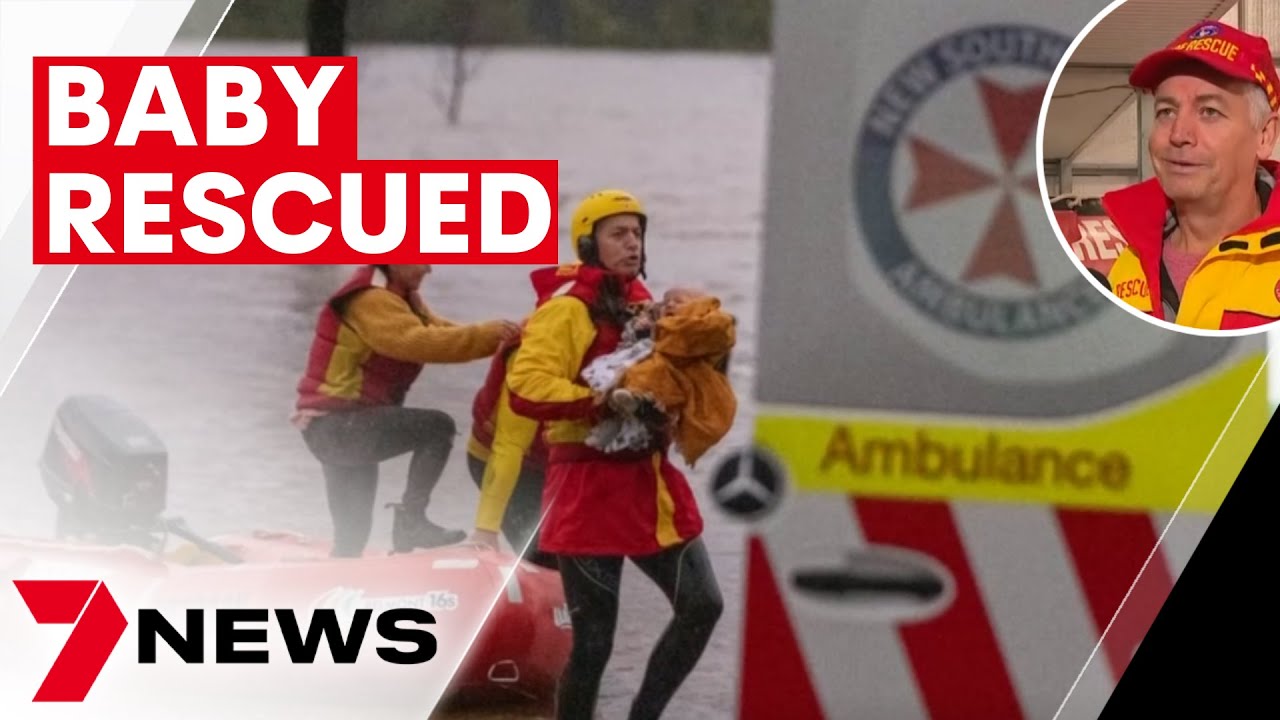 Baby rescued from NSW floodwaters in Bulga by surf life saver Shane ...