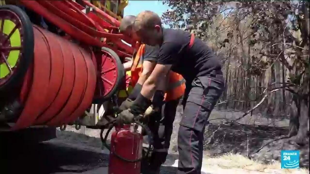 Firefighters work to put out wildfires spreading through France's ...