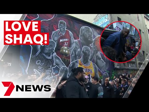 Melbourne’s massive turn out for NBA giant Shaquille O’Neal | 7NEWS ...