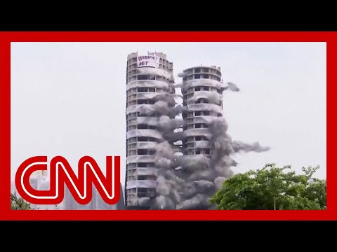 Watch rare implosion of twin high-rise towers in India - The Global Herald