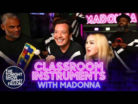 Madonna, Jimmy Fallon and The Roots Sing "Music" (Classroom Instruments ...