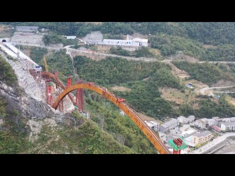 Long-span highway bridge connected in SW China's Chongqing - The Global ...