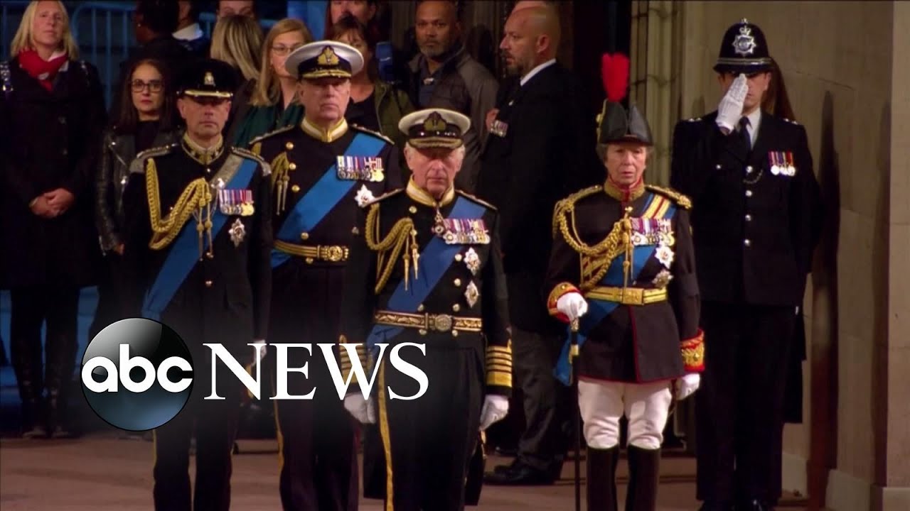 King Charles and his siblings stand vigil as queen lies in state - The ...