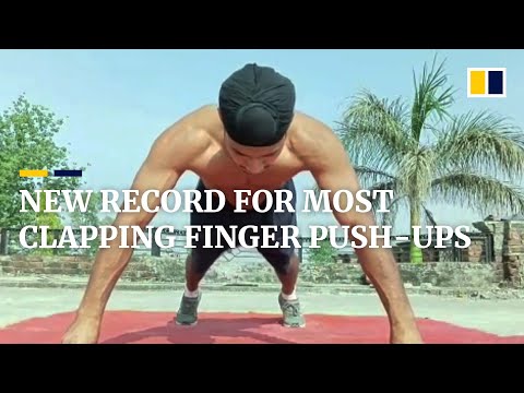 Clapping finger push-ups are hard, but not for India’s Guinness World ...