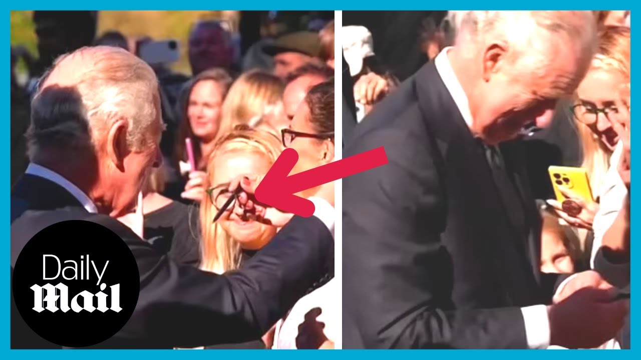 Funny moment King Charles given pen 'just in case' during walkabout in ...