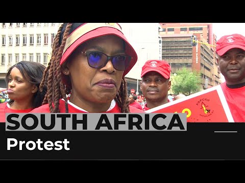 South Africa protest: Union marches in Pretoria for higher wages - The ...