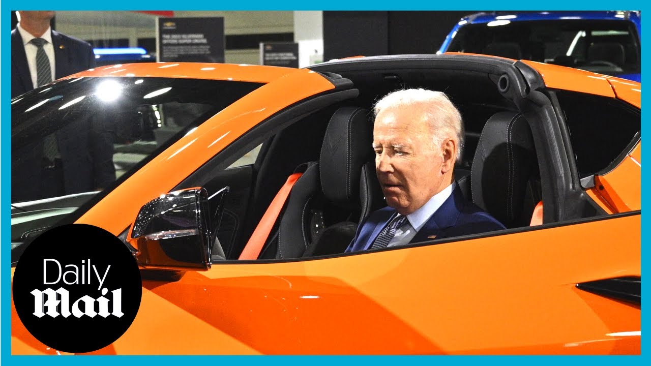 Joe Biden revs up Corvette Z06 at Detroit Auto Show 2022 - The Global ...