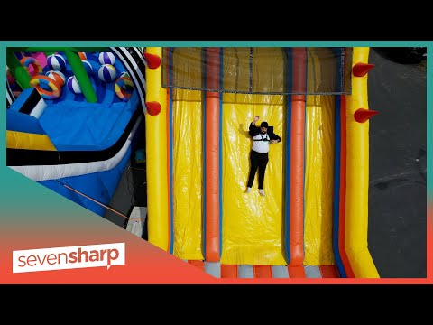 Rhys Mathewson runs Auckland's Megaland bouncy castle course - The ...