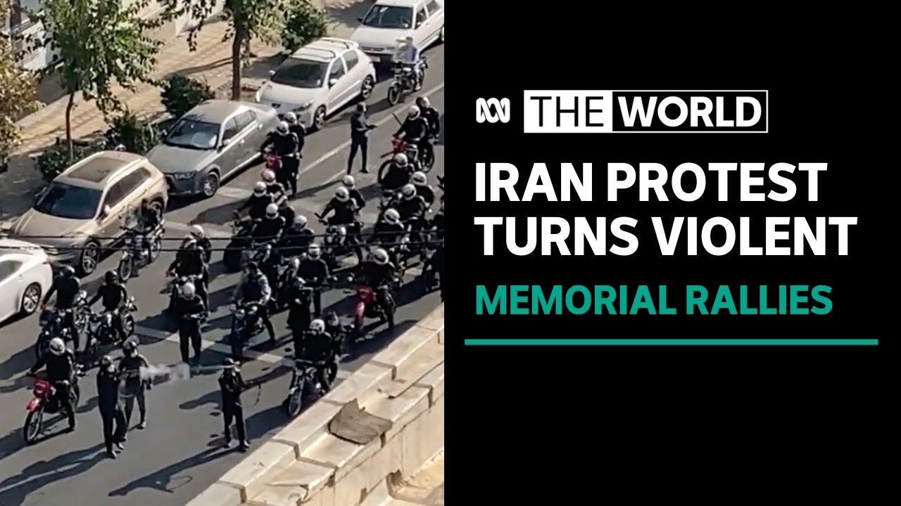 Iranian security forces open fire at Mahsa Amini's grave, as police ...