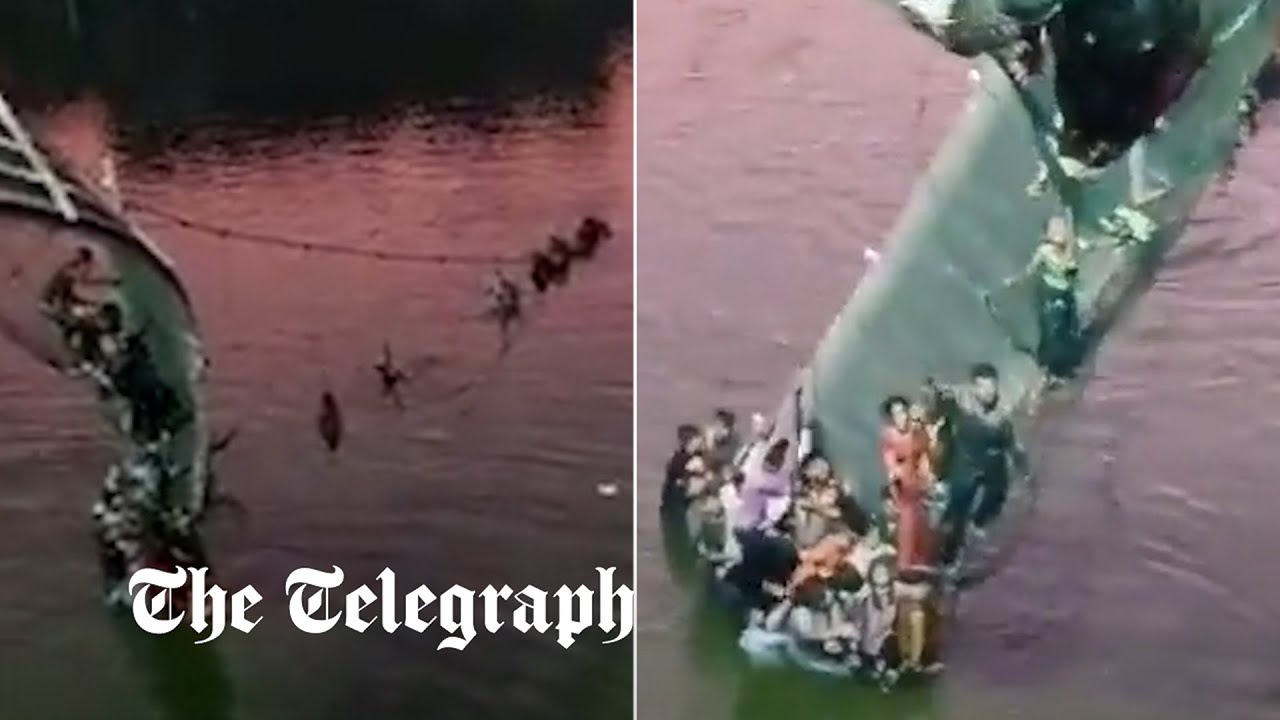 Bridge over Machhu river in India collapses with 400 people on it - The ...