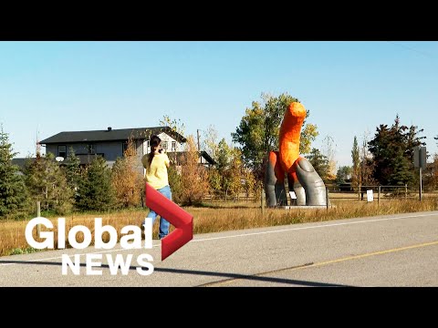 Giant ‘Cheetos’ landmark draws trourists to small Alberta hamlet - The ...