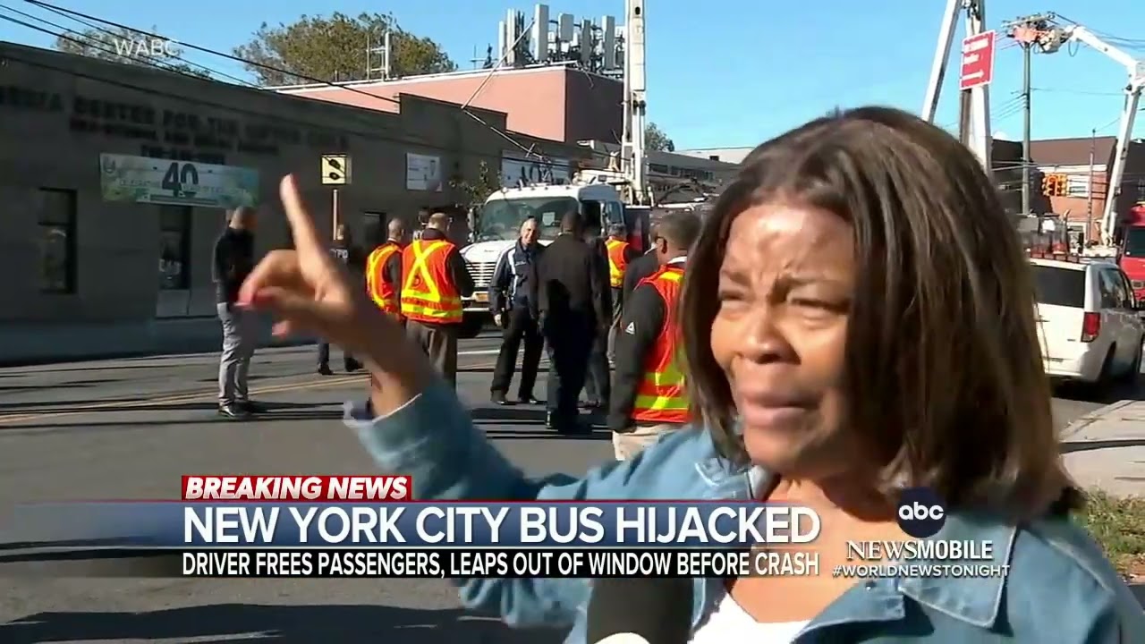 New York City bus hijacked, crashes into pole - The Global Herald