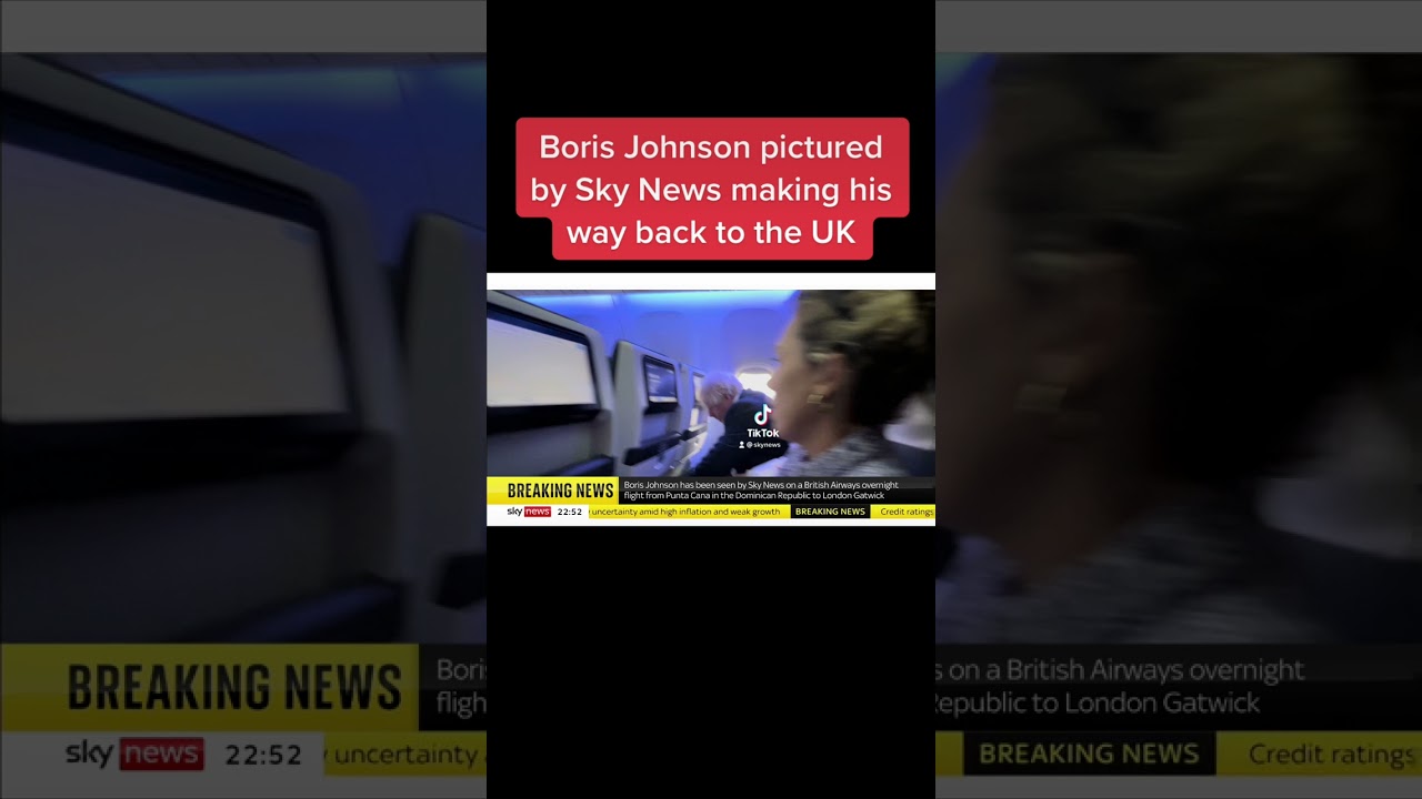 Boris Johnson has been pictured by Sky News making his way back to the ...