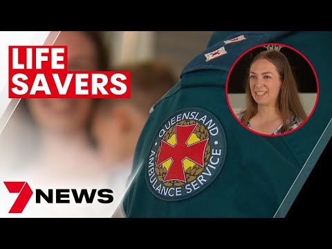 Kim McNamara reunited with Queensland paramedics who saved her life ...
