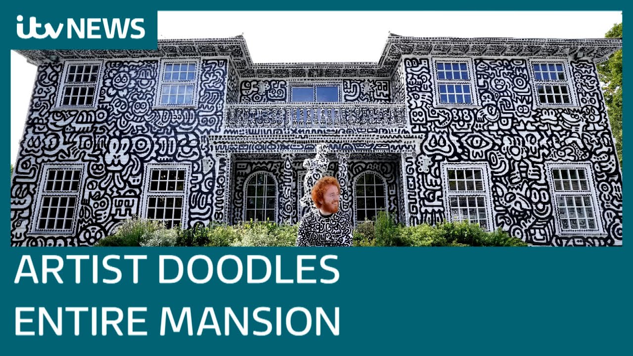 British artist Mr Doodle transforms Kent mansion with his hand-drawn ...