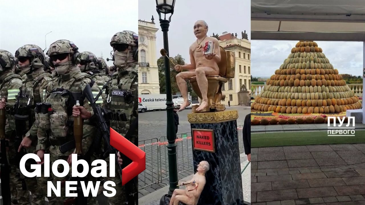Putin turns 70: Military ceremony, mocking statues, and melons mark ...