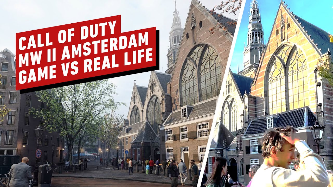 Call of Duty Modern Warfare 2: Amsterdam Gameplay vs. Real Life - The ...