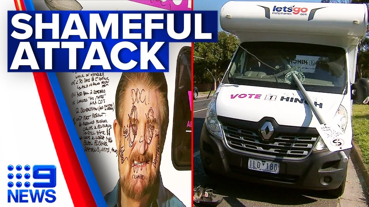 Derryn Hinch's Justice Party campaign caravan vandalised in Melbourne ...