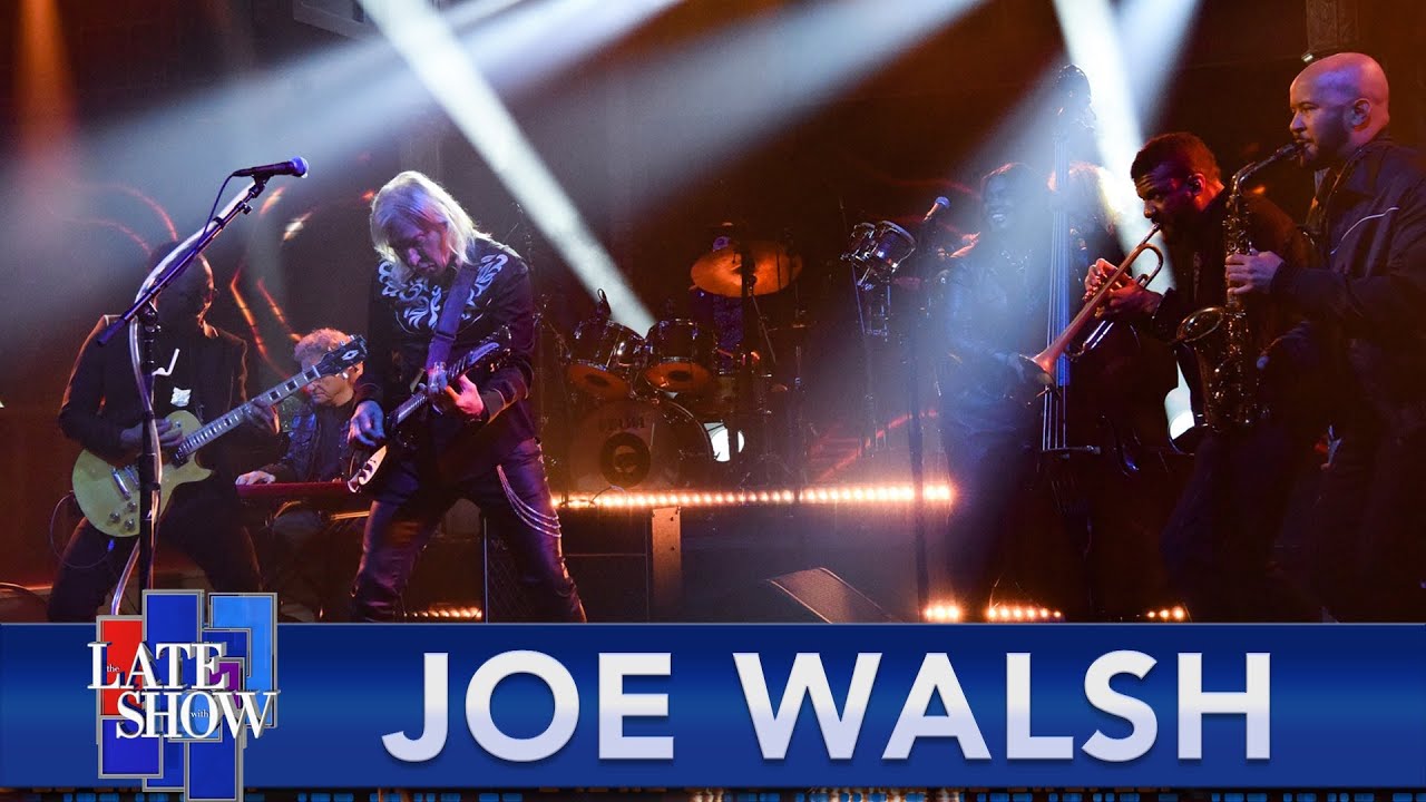 "Rocky Mountain Way" - Joe Walsh with Louis Cato and The Late Show Band ...
