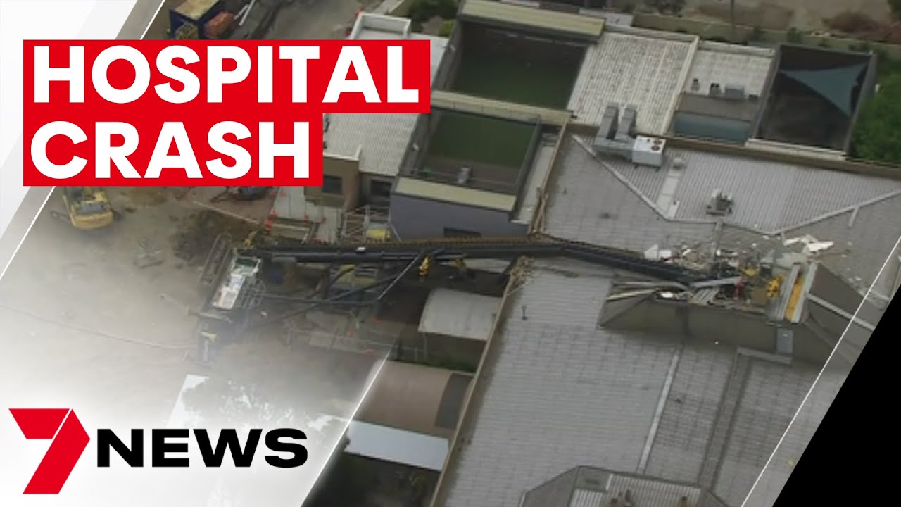 Giant piling rig crashes down on Frankston Hospital | 7NEWS - The Global Herald
